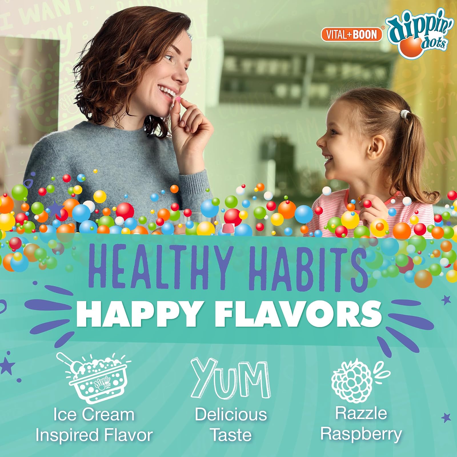 Dippin' Dots raspberry gummies for muscle relaxation