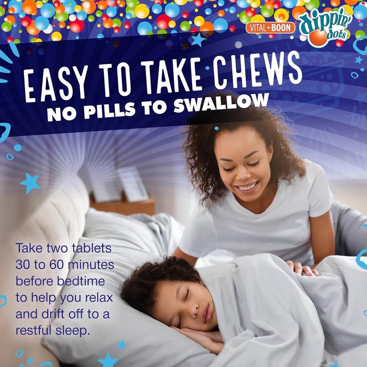 Dippin' Dots sleep support tablets
