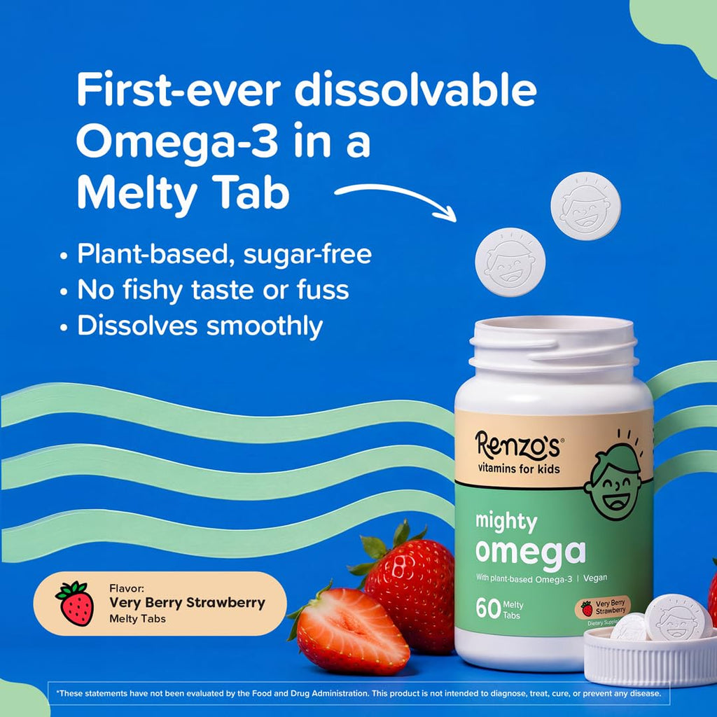 Dissolvable omega-3 tabs for children