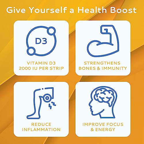 Dissolvable vitamin D3 strips for easy use