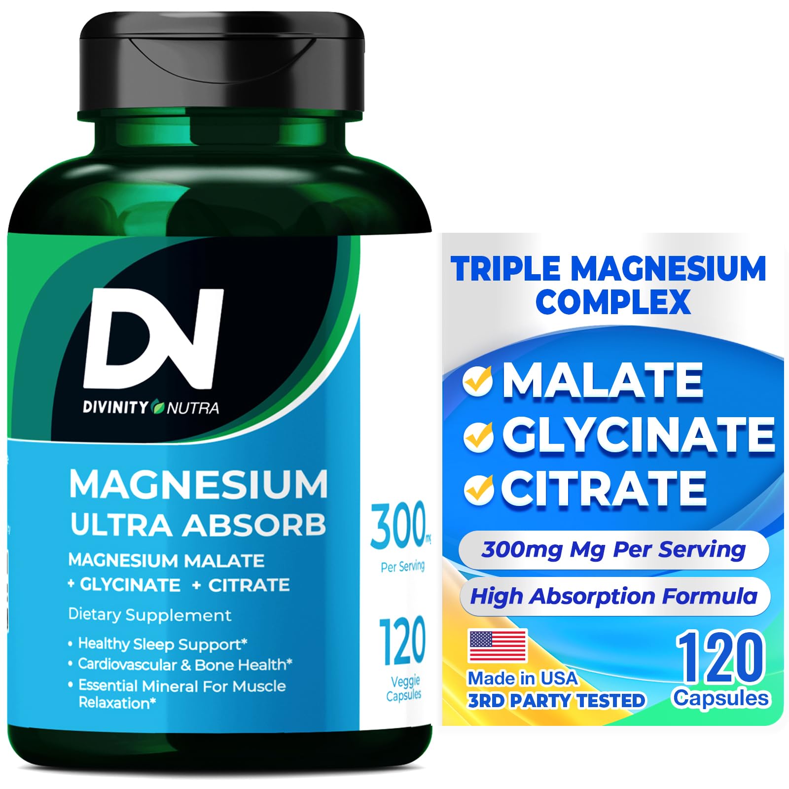 Divinity Nutra magnesium glycinate capsules