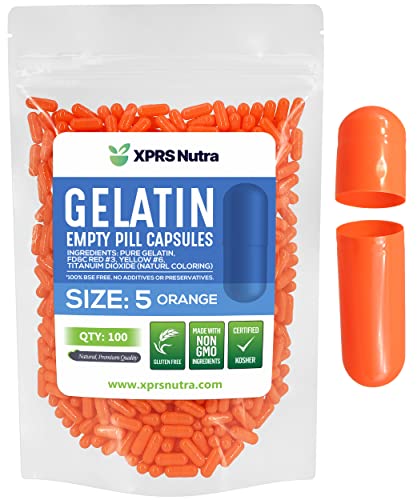 DIY blended vitamin capsules orange