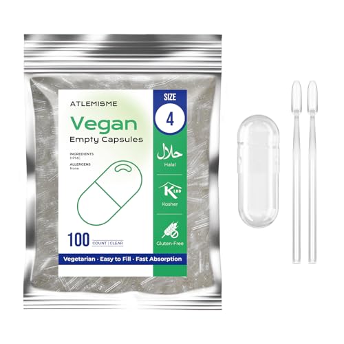 DIY empty vegan capsules size 4