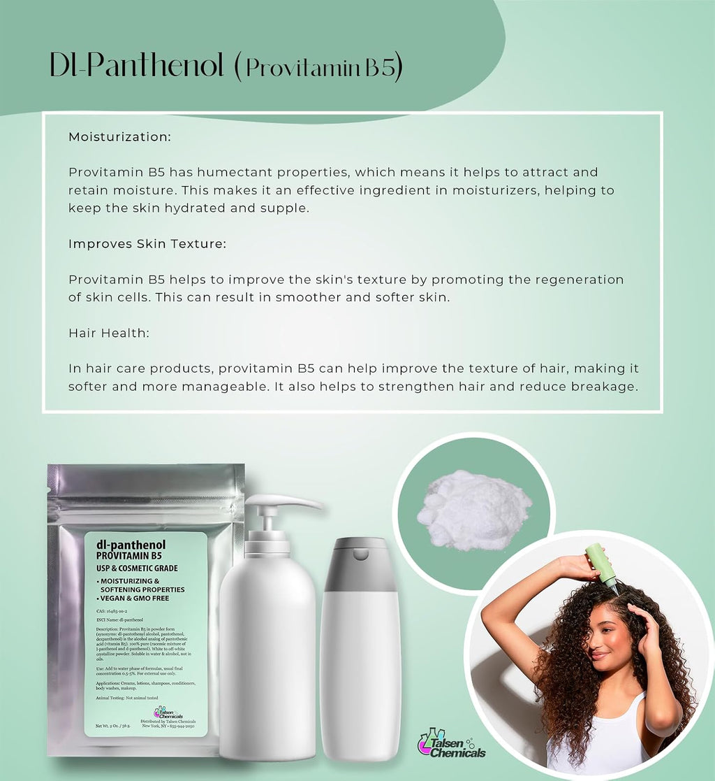 dl-Panthenol powder for soothing dry skin