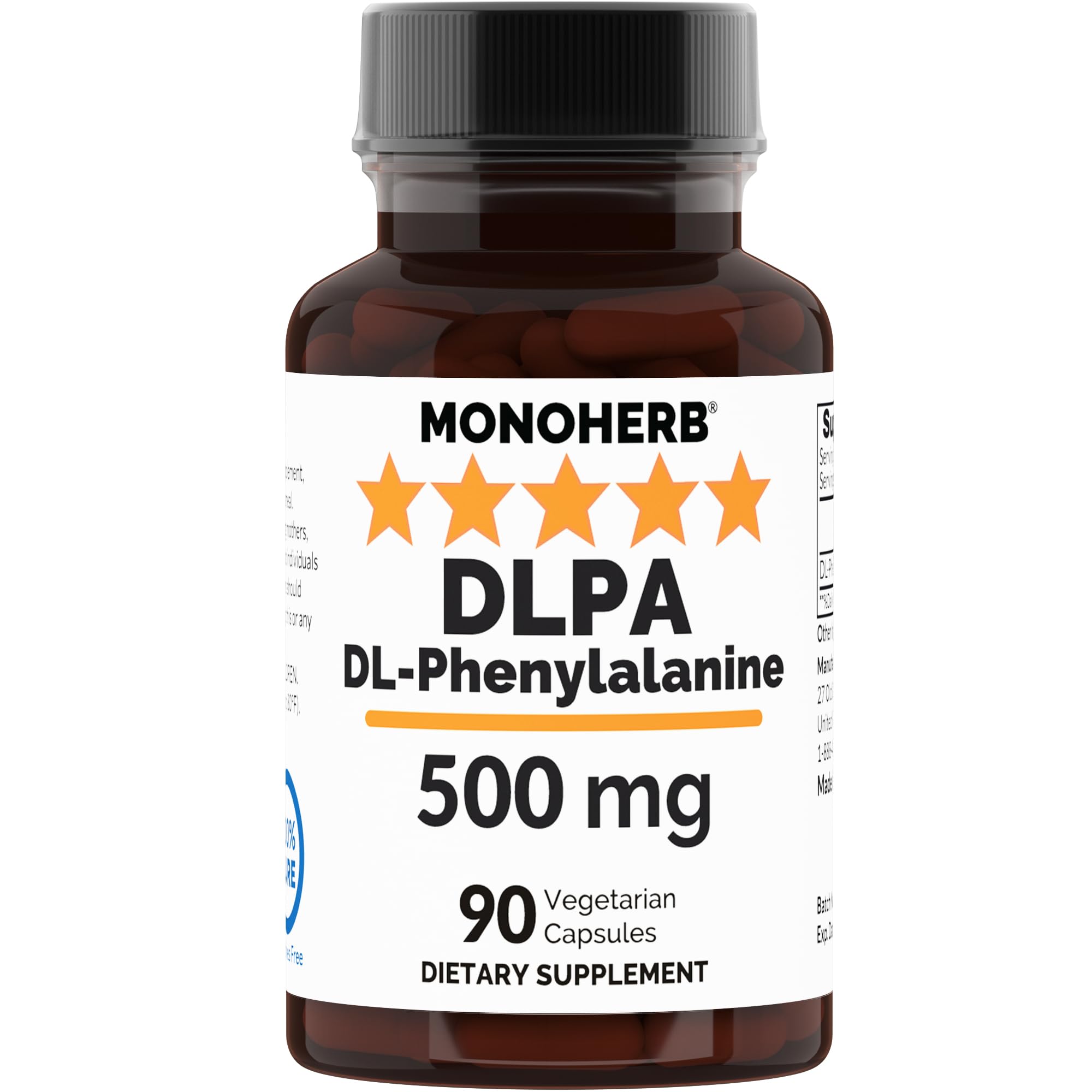 DL-Phenylalanine vegan capsules for energy