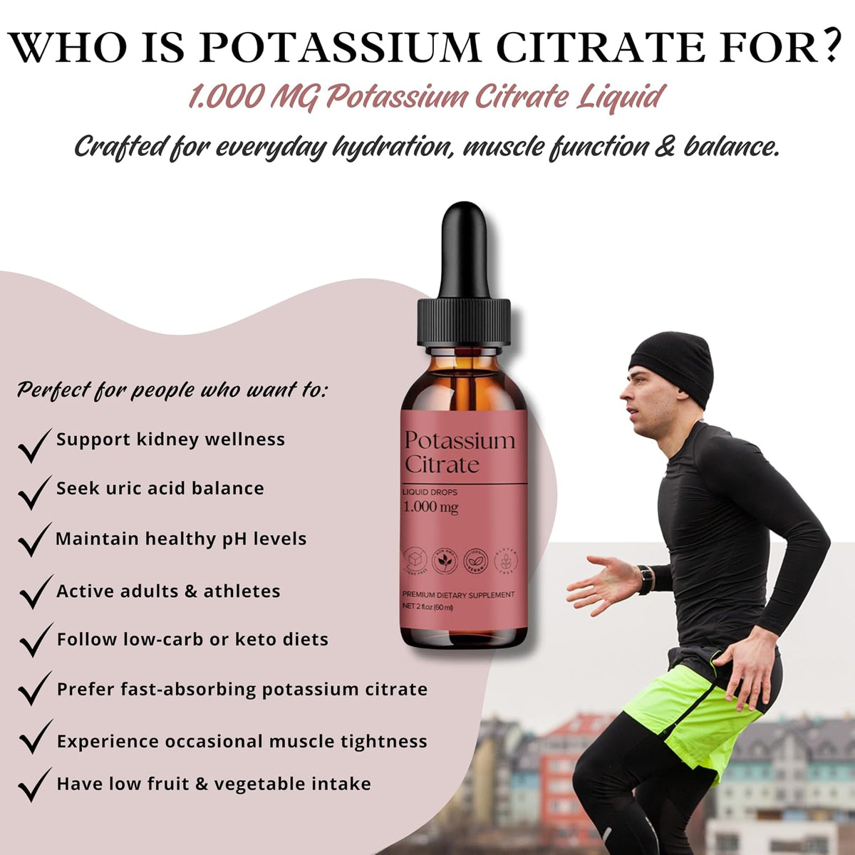 DLS potassium citrate for muscle function