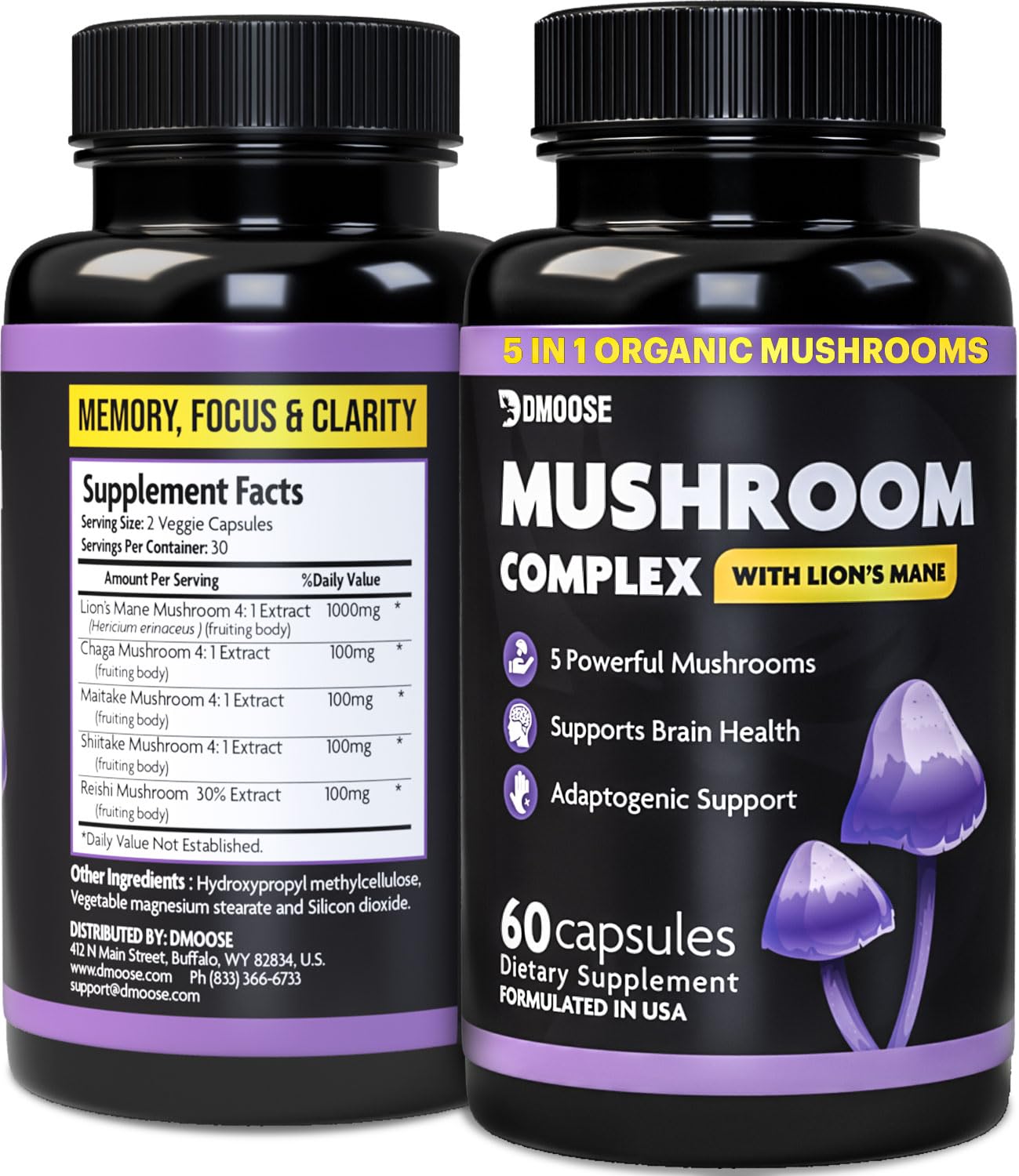 DMoose mushroom complex for focus
