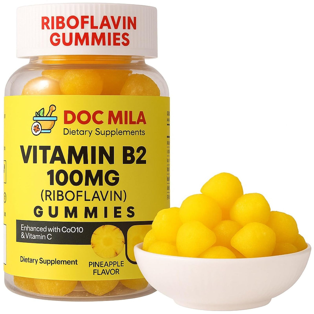 Doc Mila Vitamin B2 gummies for energy