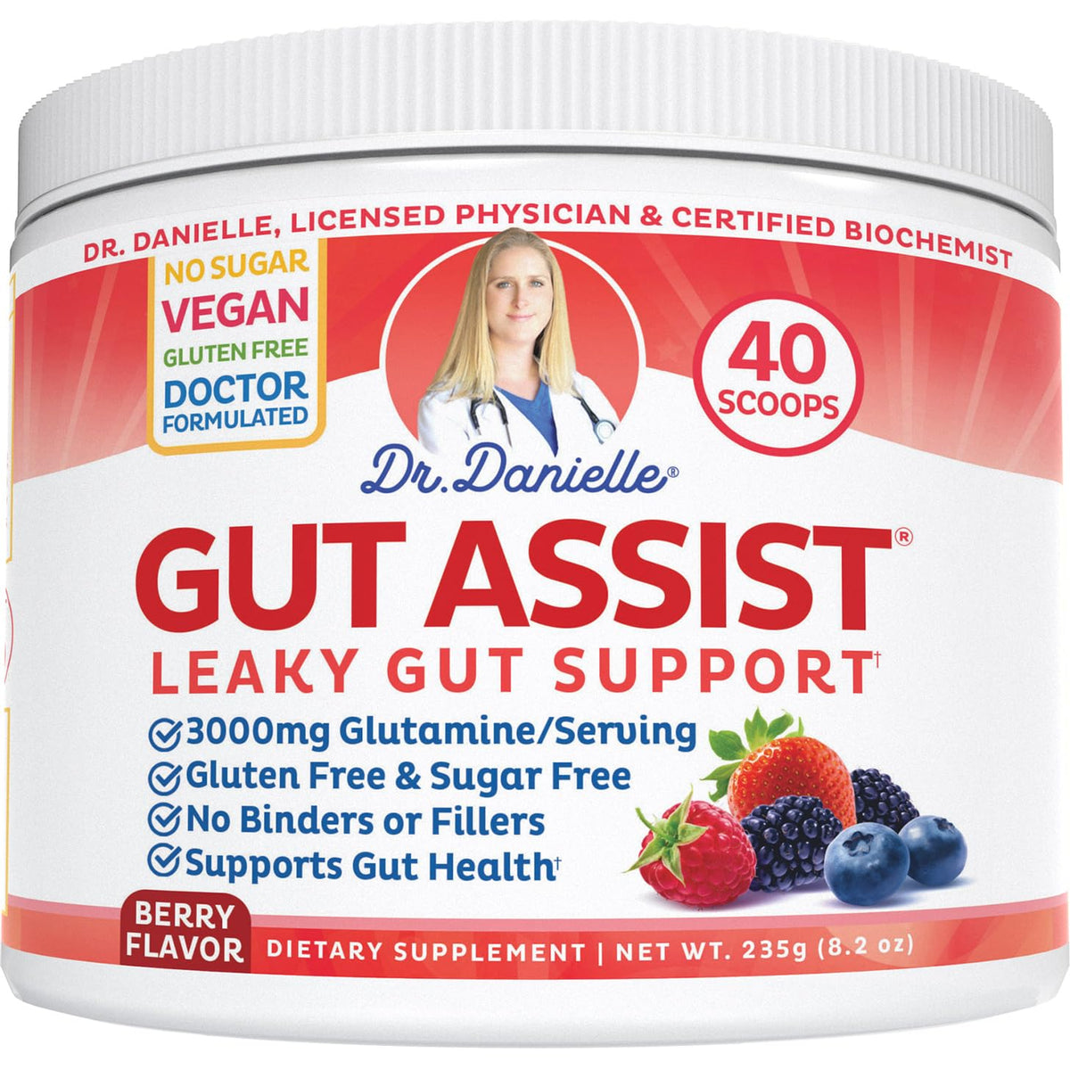 Doctor Danielle l-glutamine powder for gut health