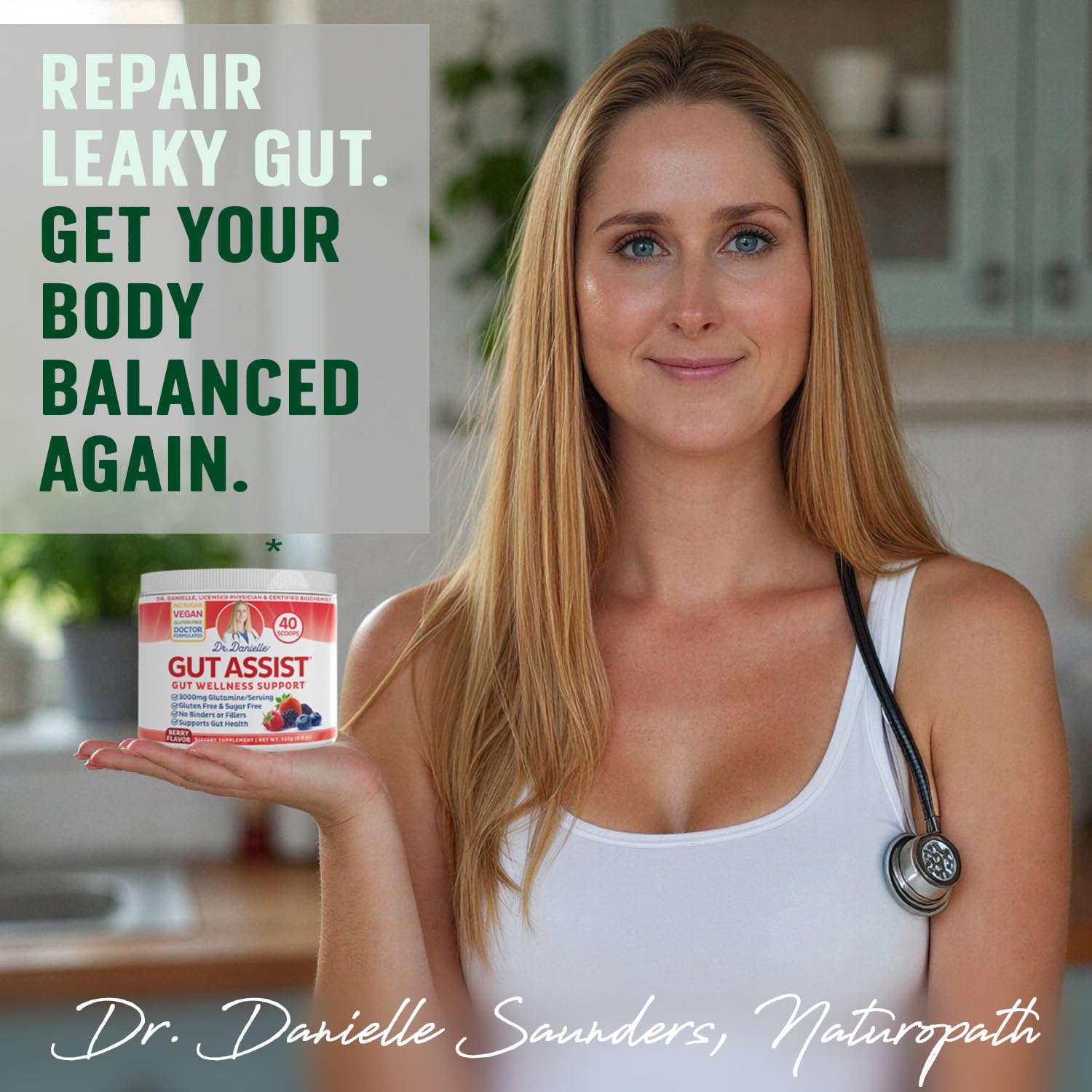 Doctor Danielle leaky gut support powder