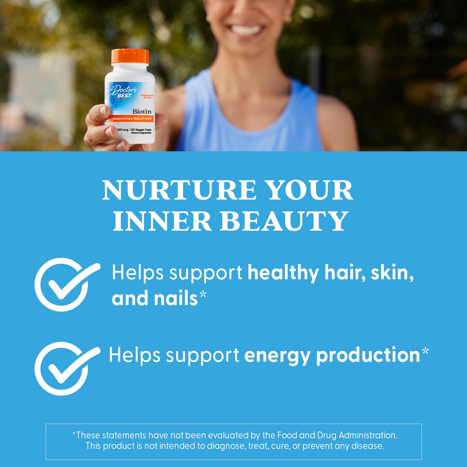 Doctor's Best biotin supports skin health