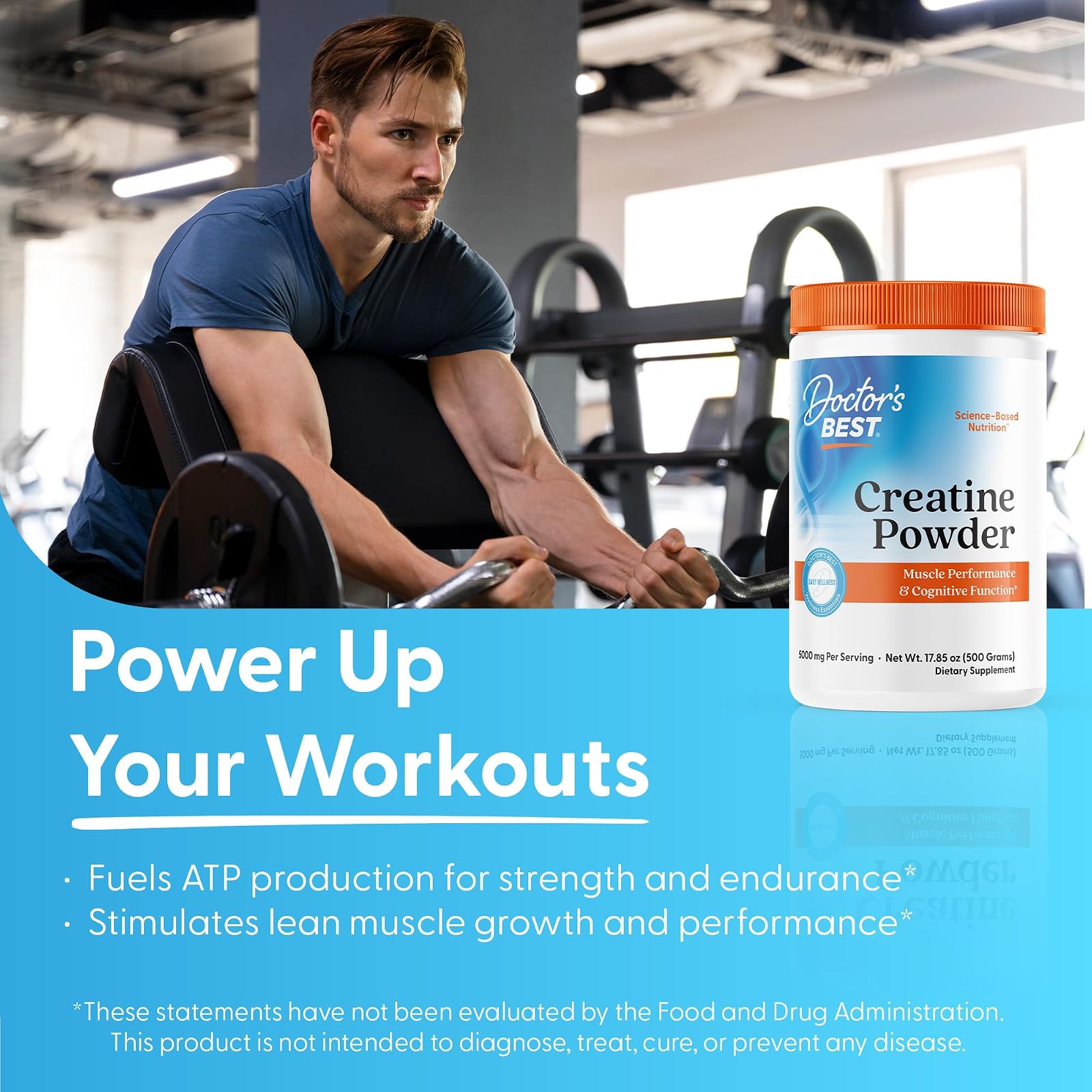 Doctor's Best creatine monohydrate supports strength training