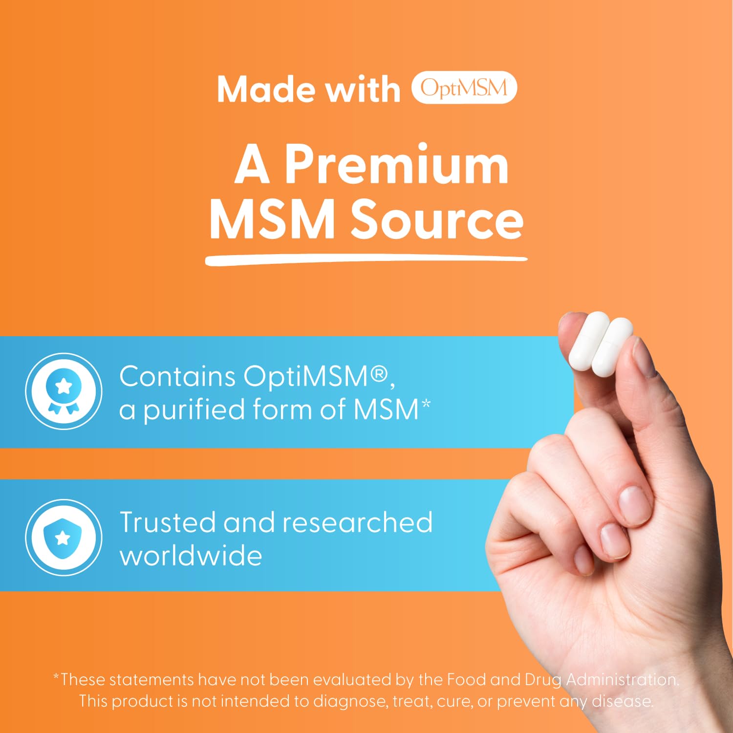 Doctor's Best MSM capsules for pain relief