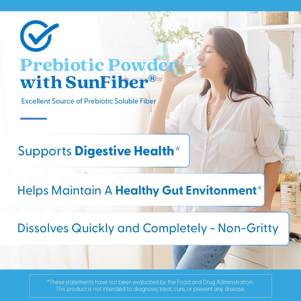 Doctor's Best prebiotic powder with Sunfiber benefits
