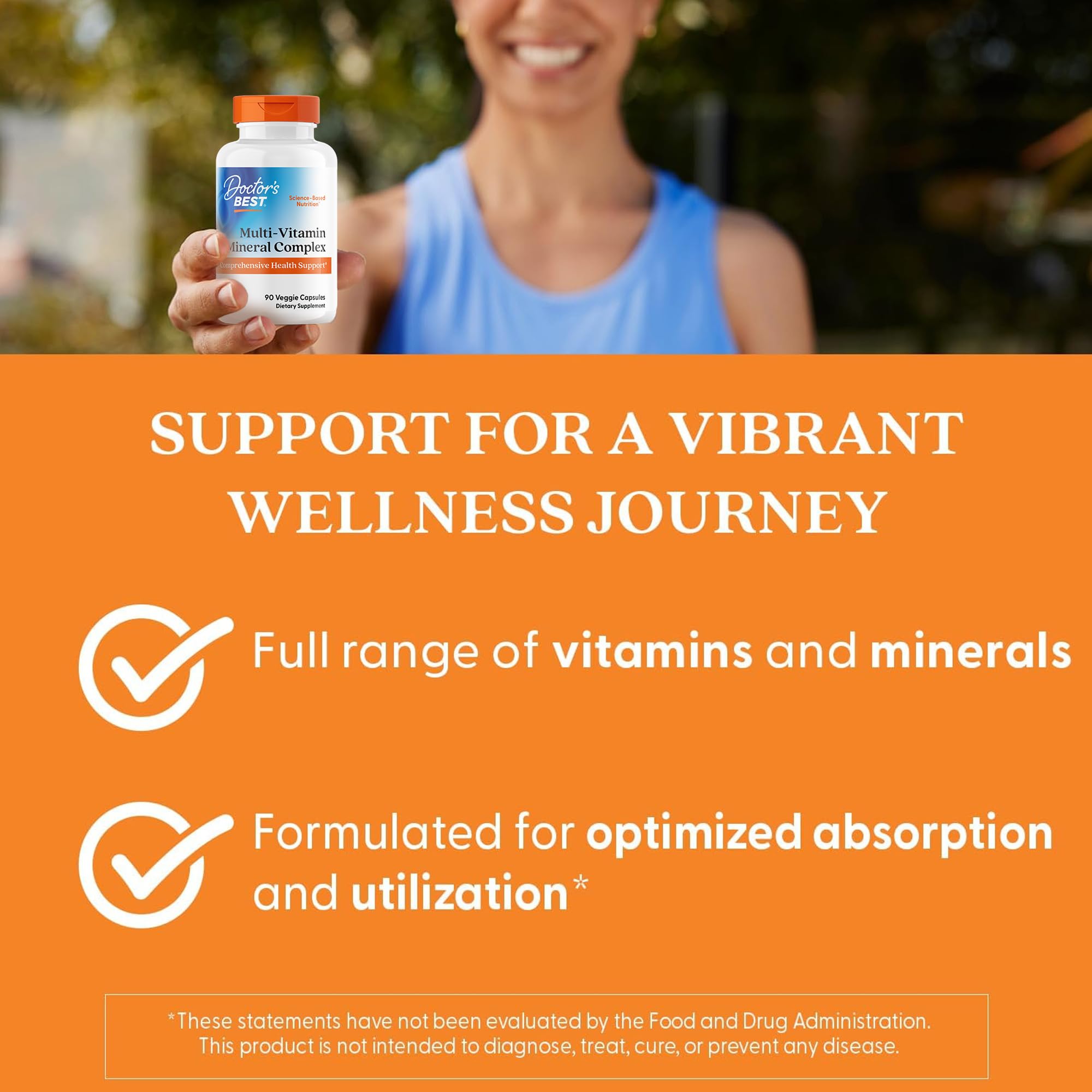 Doctor's Best vegan blended vitamin & mineral supplements for vitality