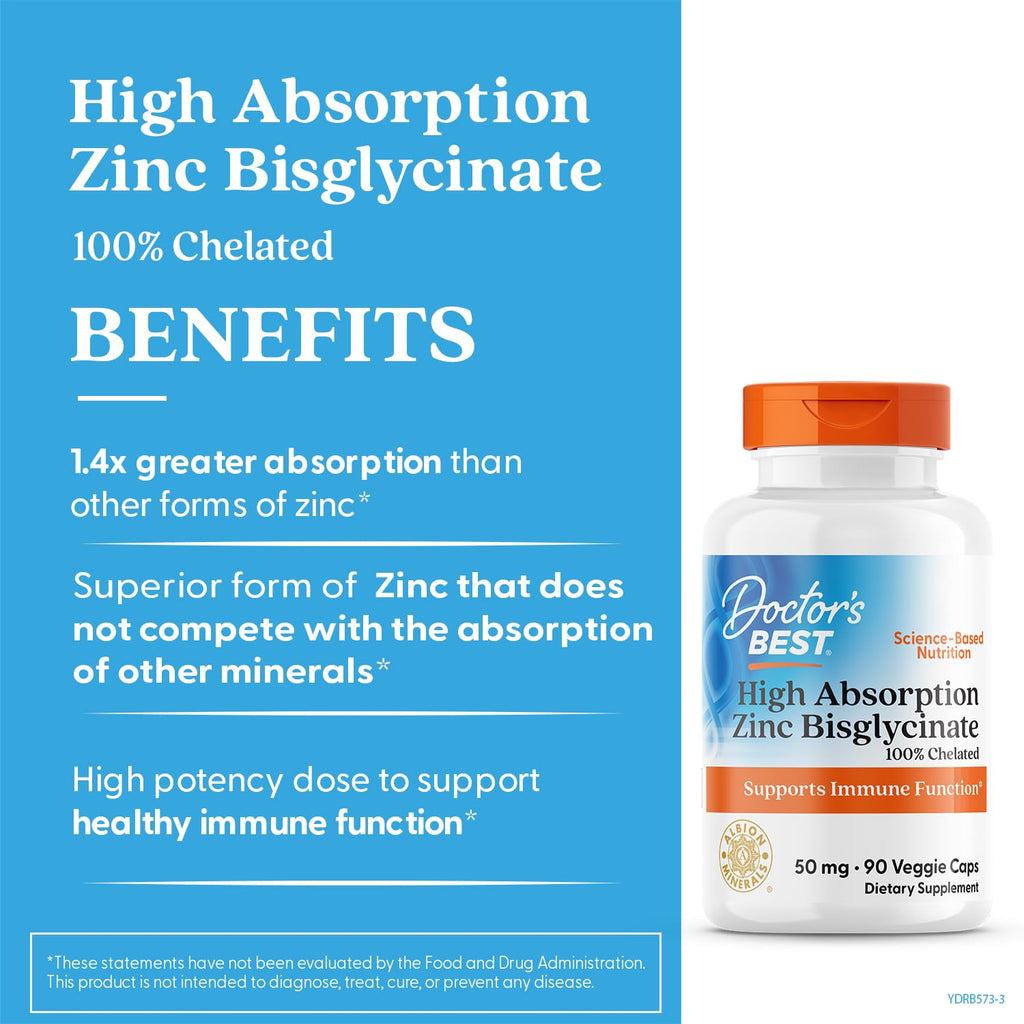 Doctor's Best zinc 50mg capsules