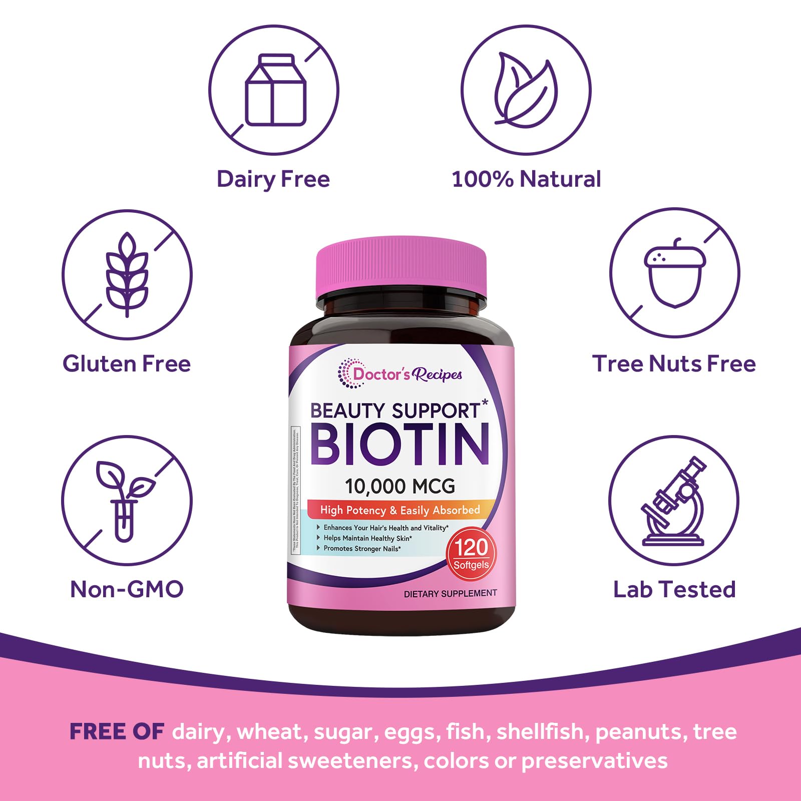 Doctor's Recipes biotin for overall wellness