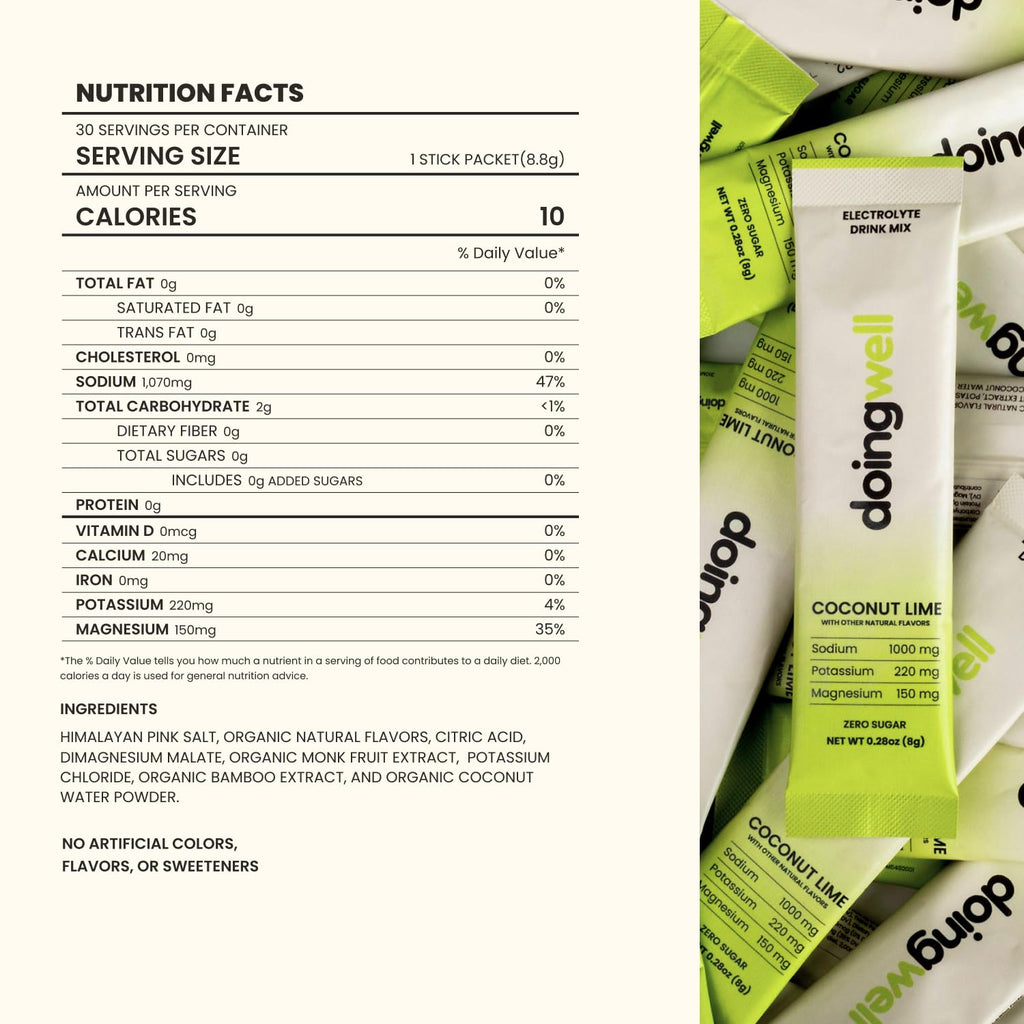 doingwell electrolytes for active lifestyles
