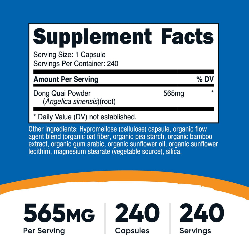 Dong Quai capsules for women's health