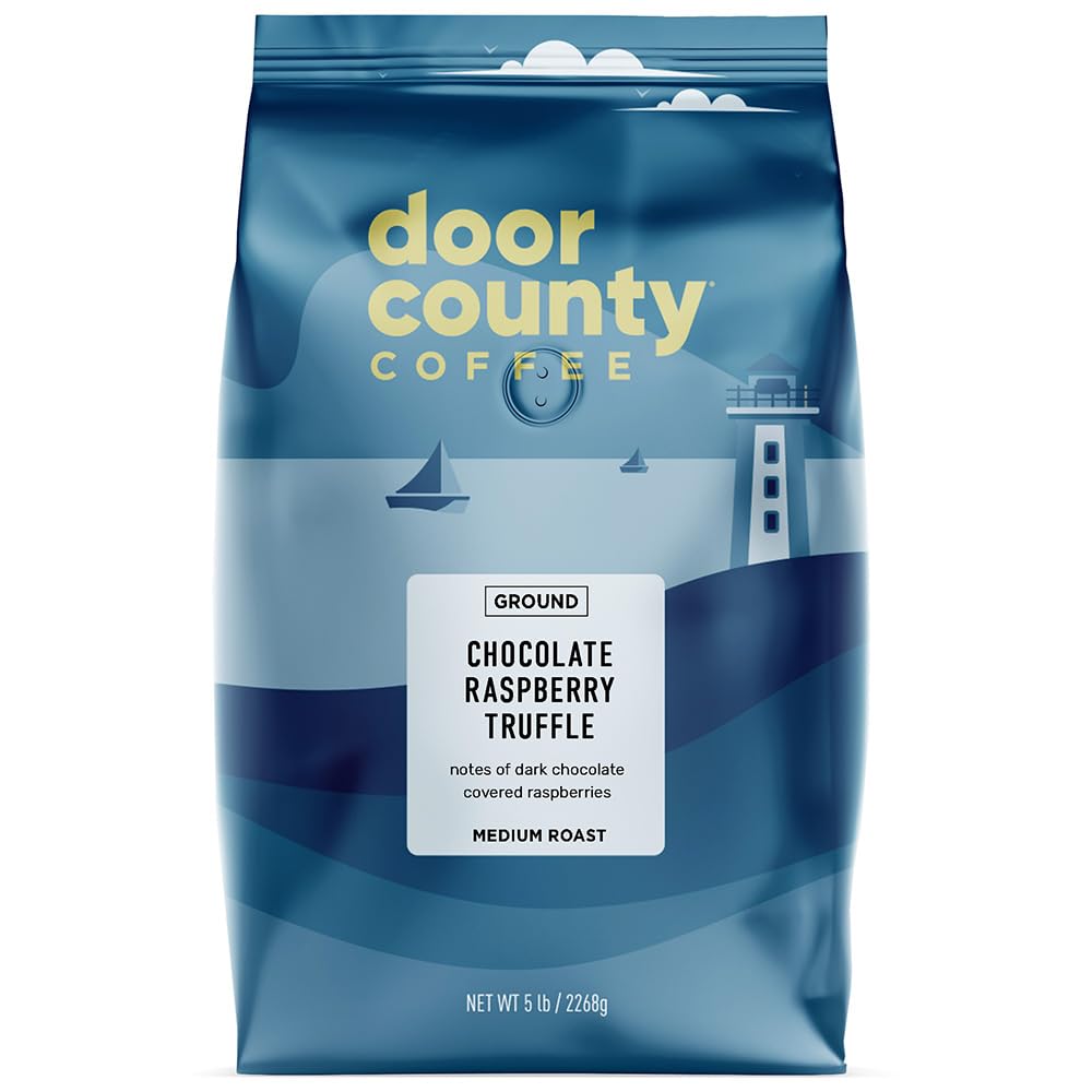 Door County Coffee chocolate raspberry truffle