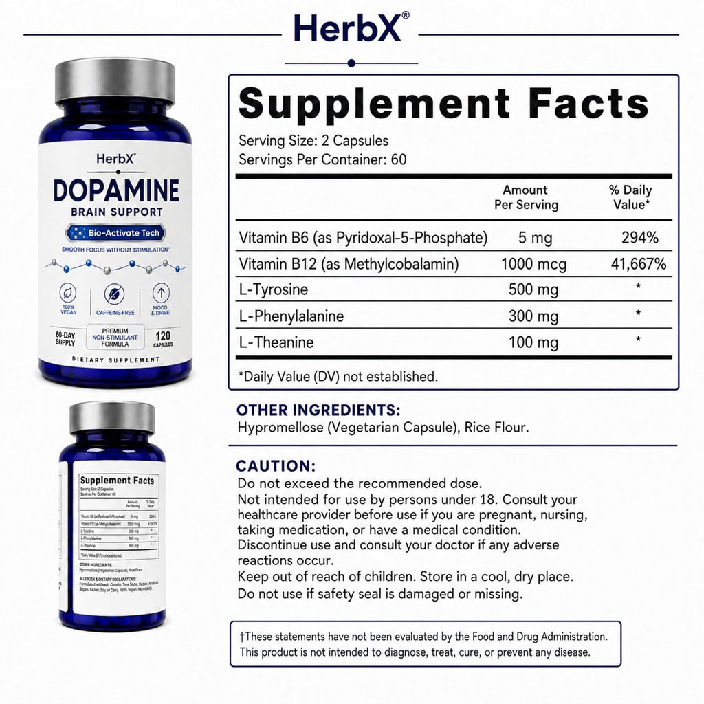 Dopamine capsules for daily wellness