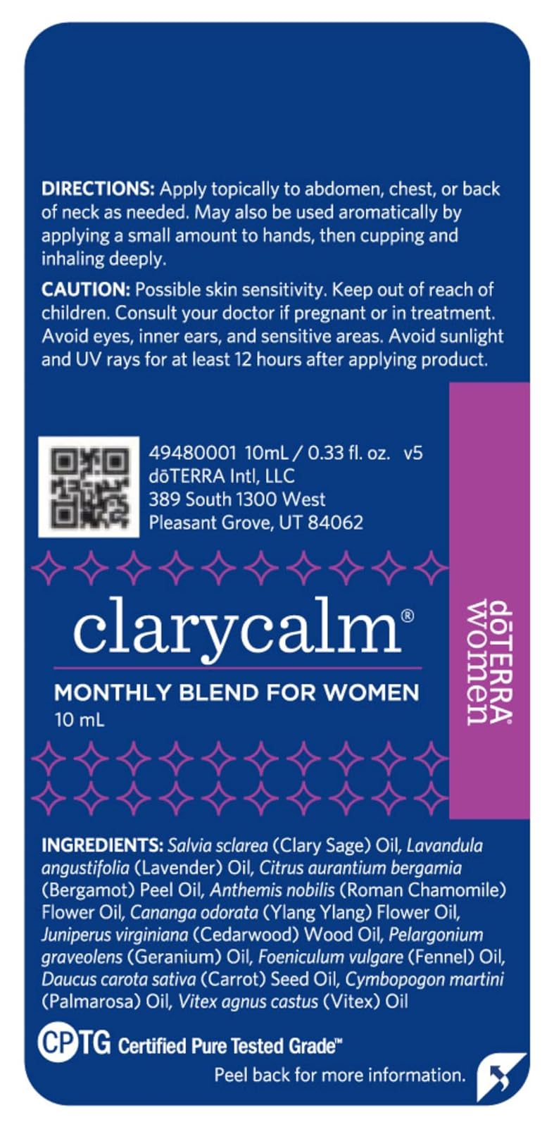 doTERRA Clary Calm essential oil for calming atmosphere