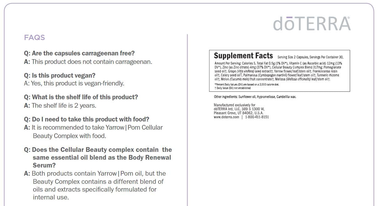 doTERRA Yarrow Pom capsules for energy