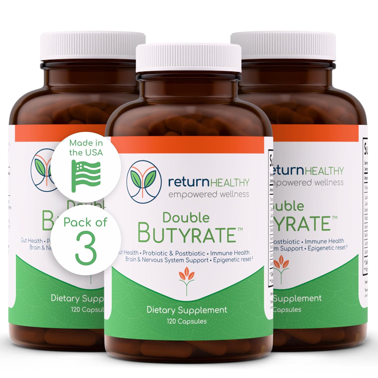 Double Butyrate gut health capsules