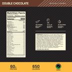Double chocolate protein weight gainers