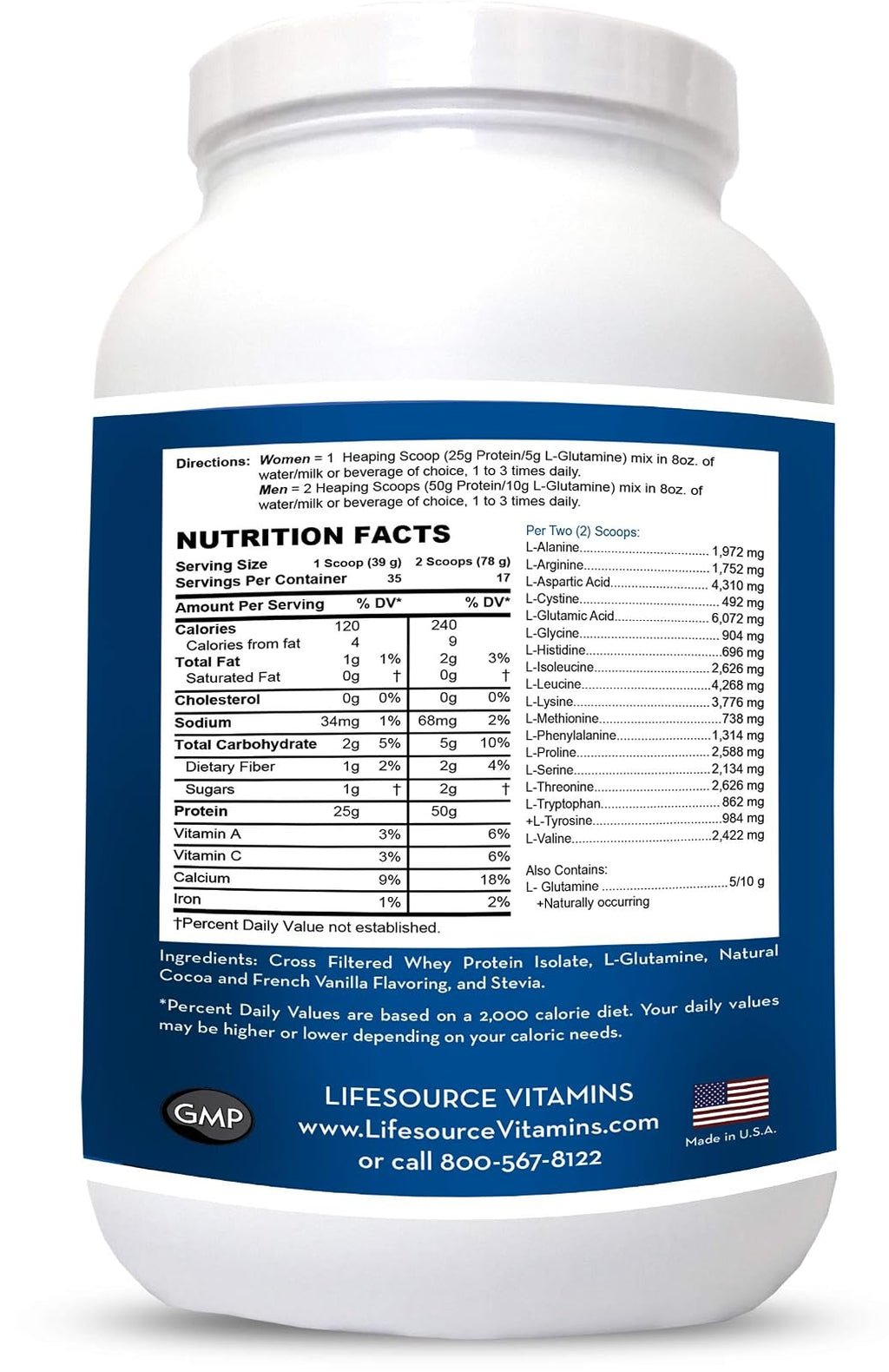 double chocolate whey protein powder