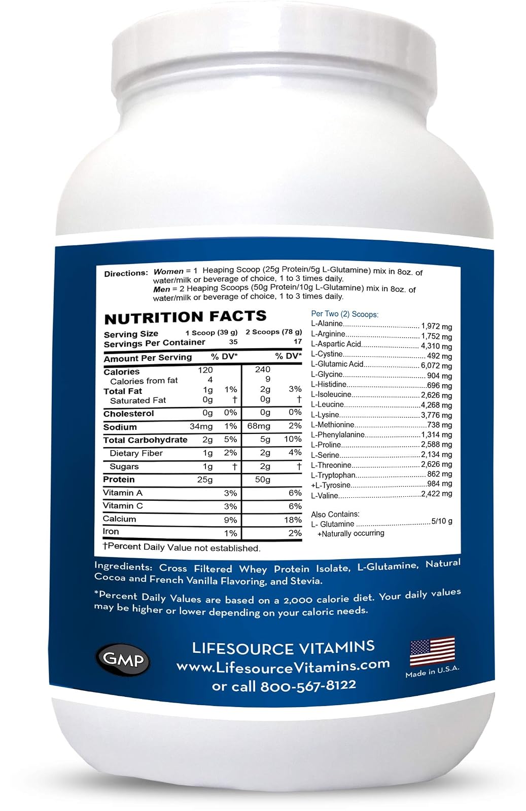 double chocolate whey protein powder