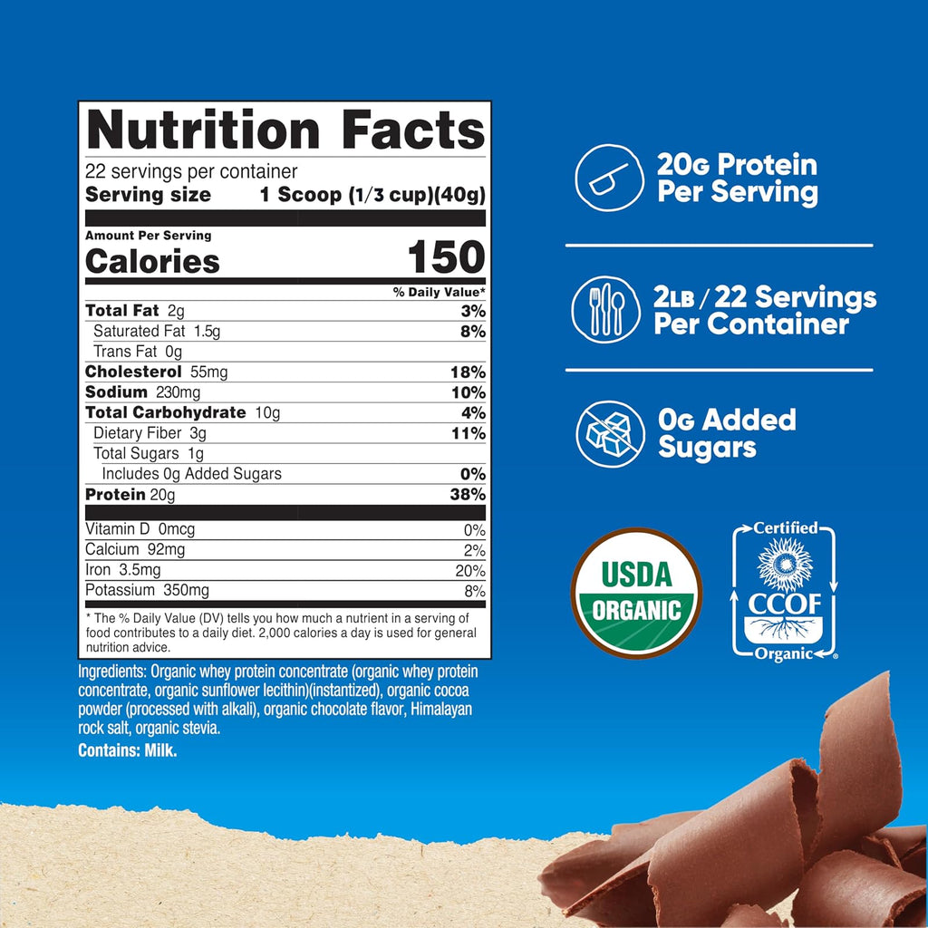 double chocolate whey protein supplement