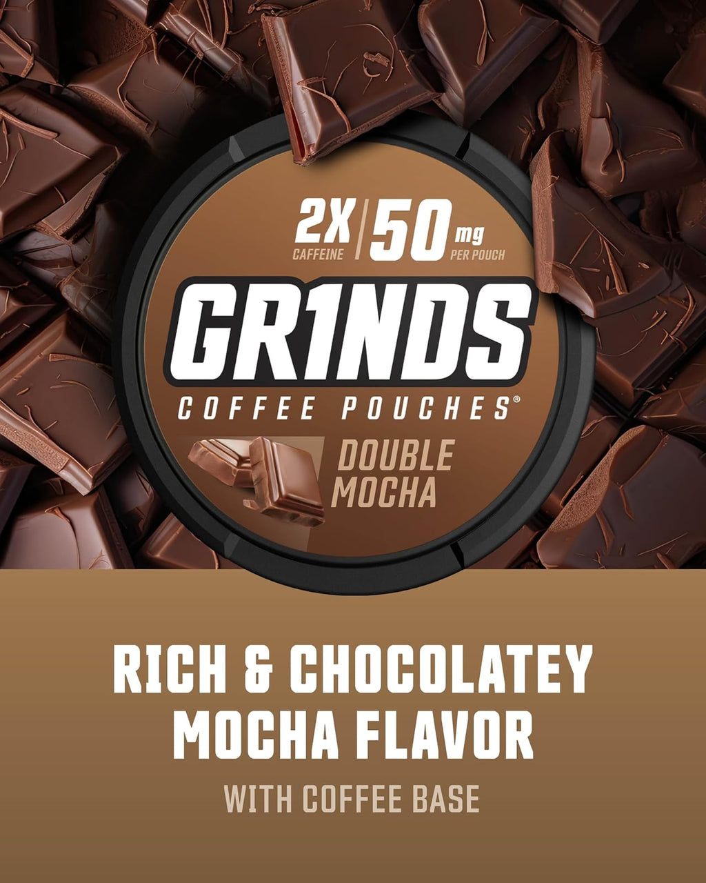 Double mocha flavour coffee pouches