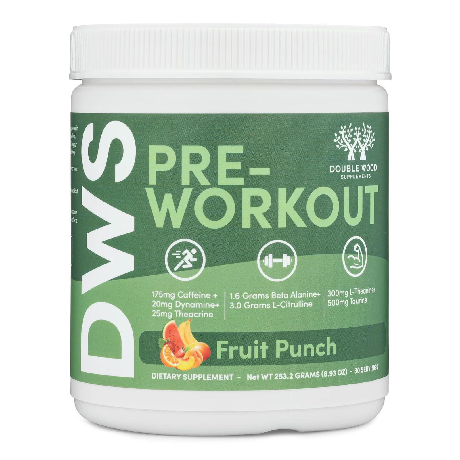 Double Wood pre-workout fruit punch flavour