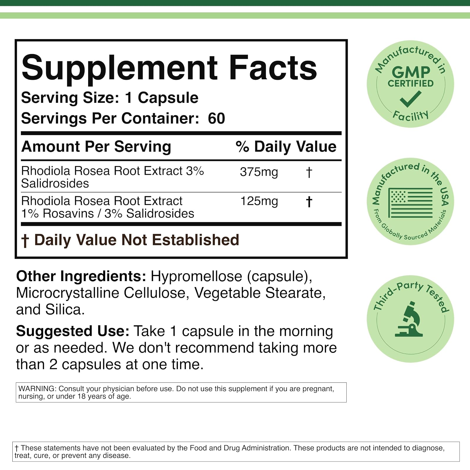Double Wood Rhodiola supplement benefits