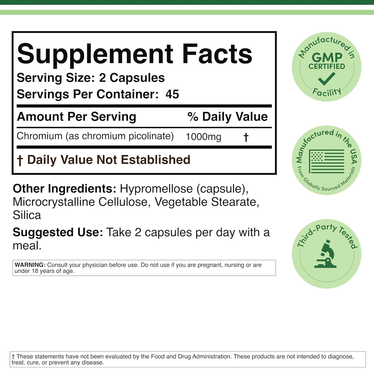 Double Wood Supplements chromium benefits
