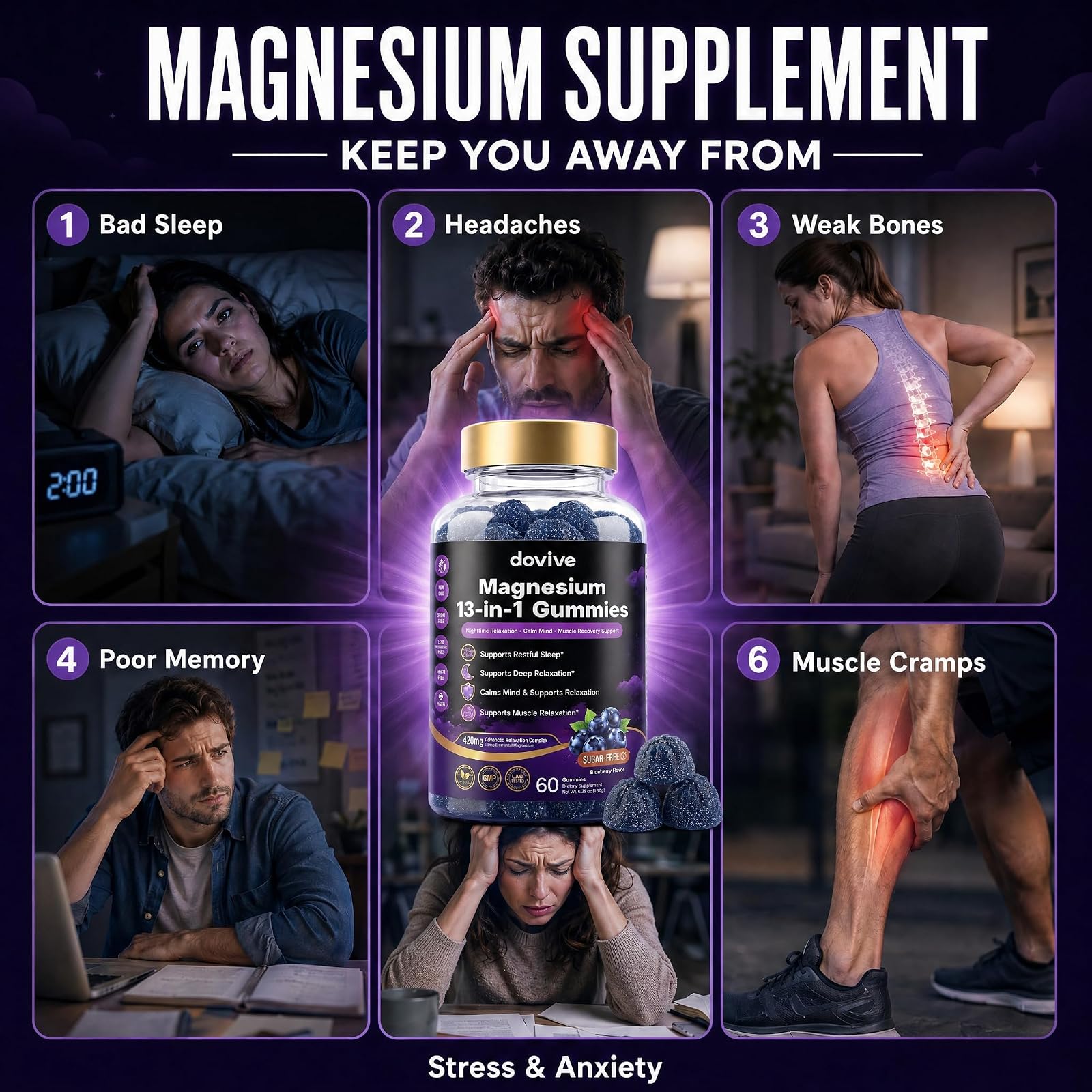DOVIVE gummies for daily magnesium intake