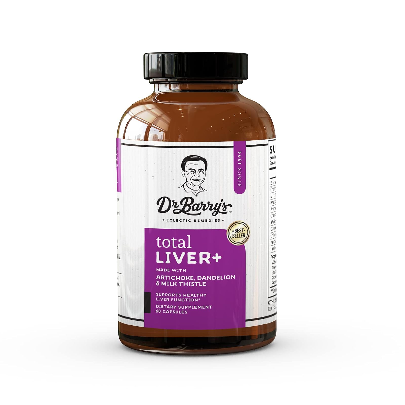 Dr. Barry's milk thistle capsules for liver health
