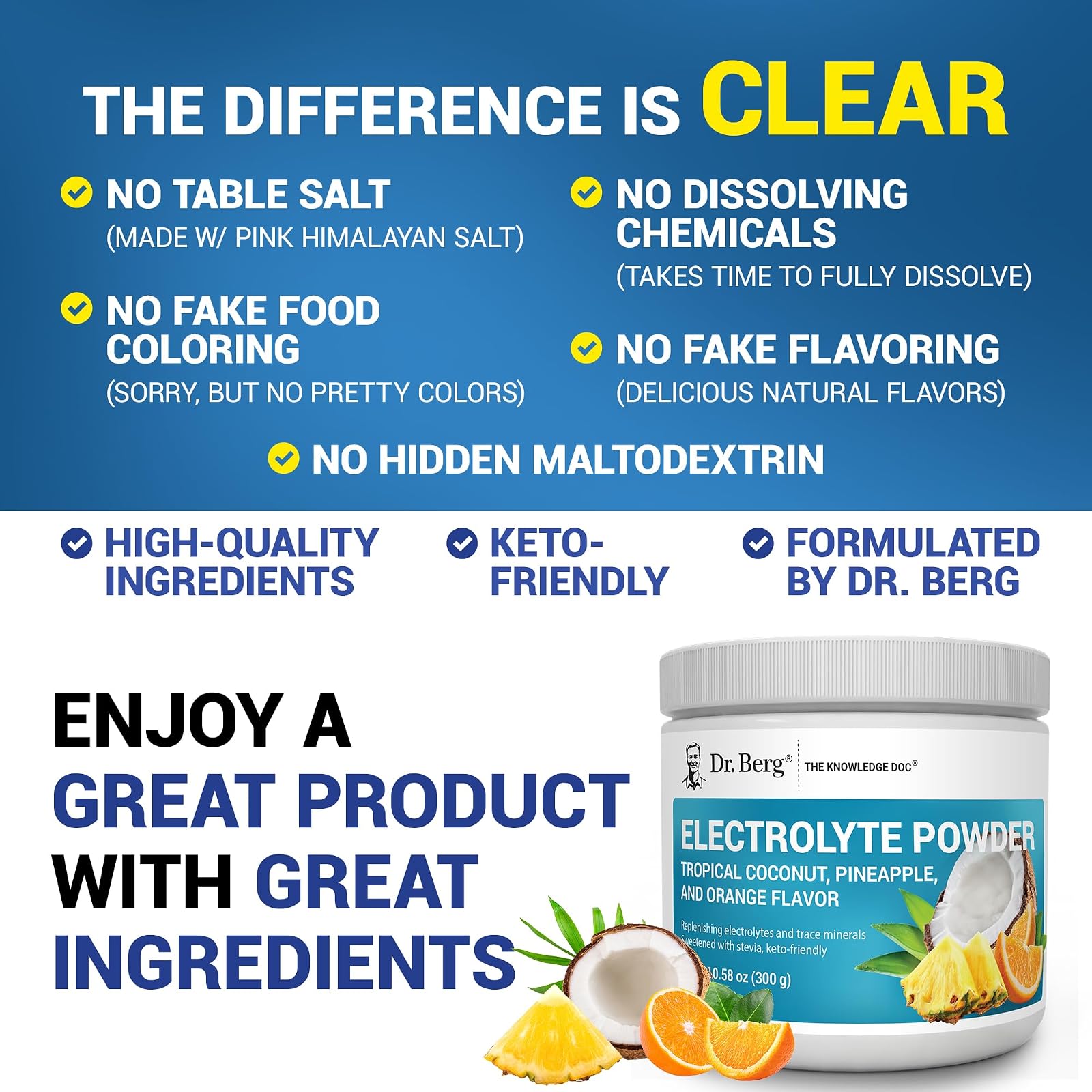 Dr. Berg electrolytes for muscle recovery