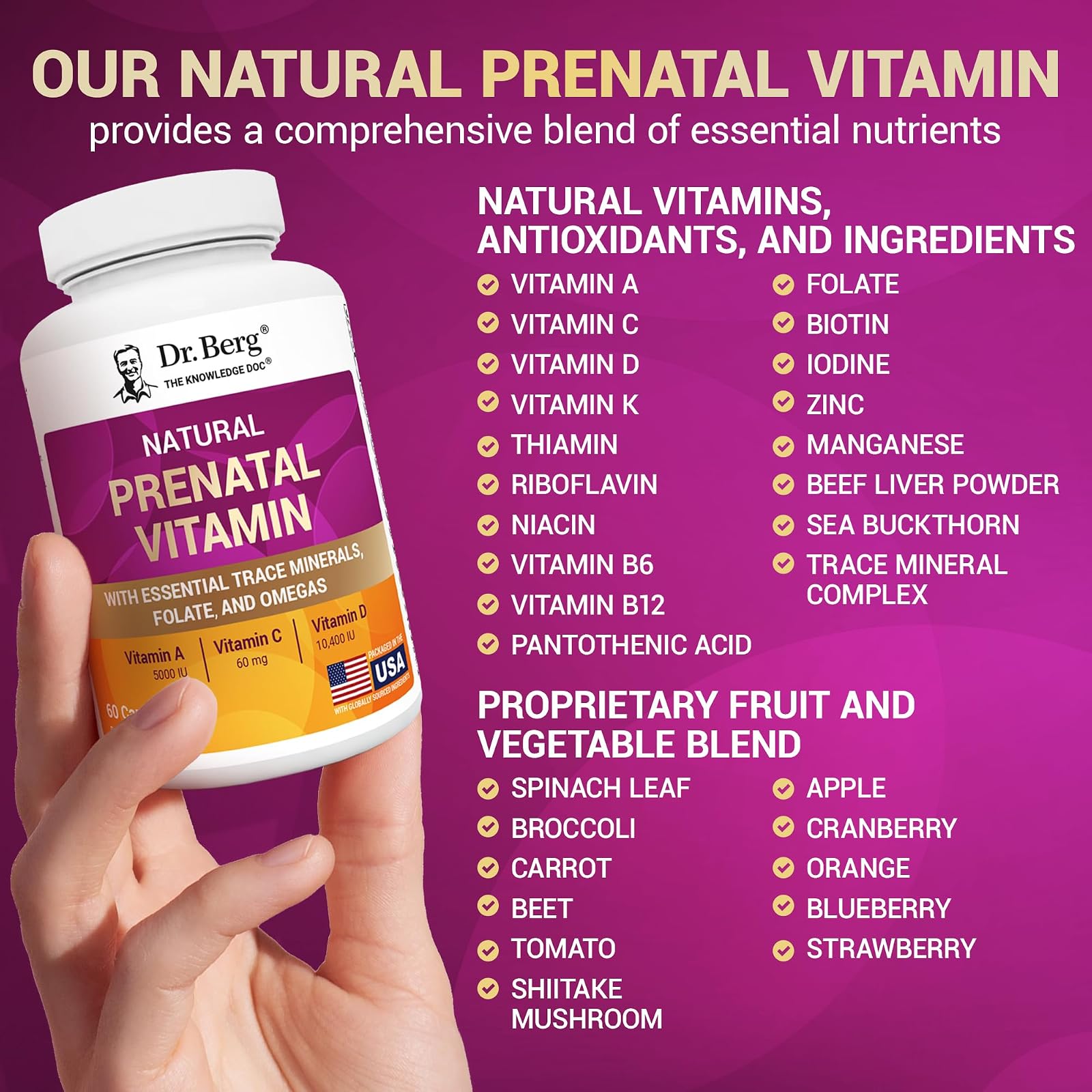 Dr. Berg prenatal vitamins with dha