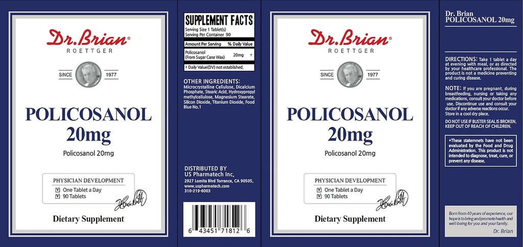 Dr. Brian 20 mg Policosanol tablets