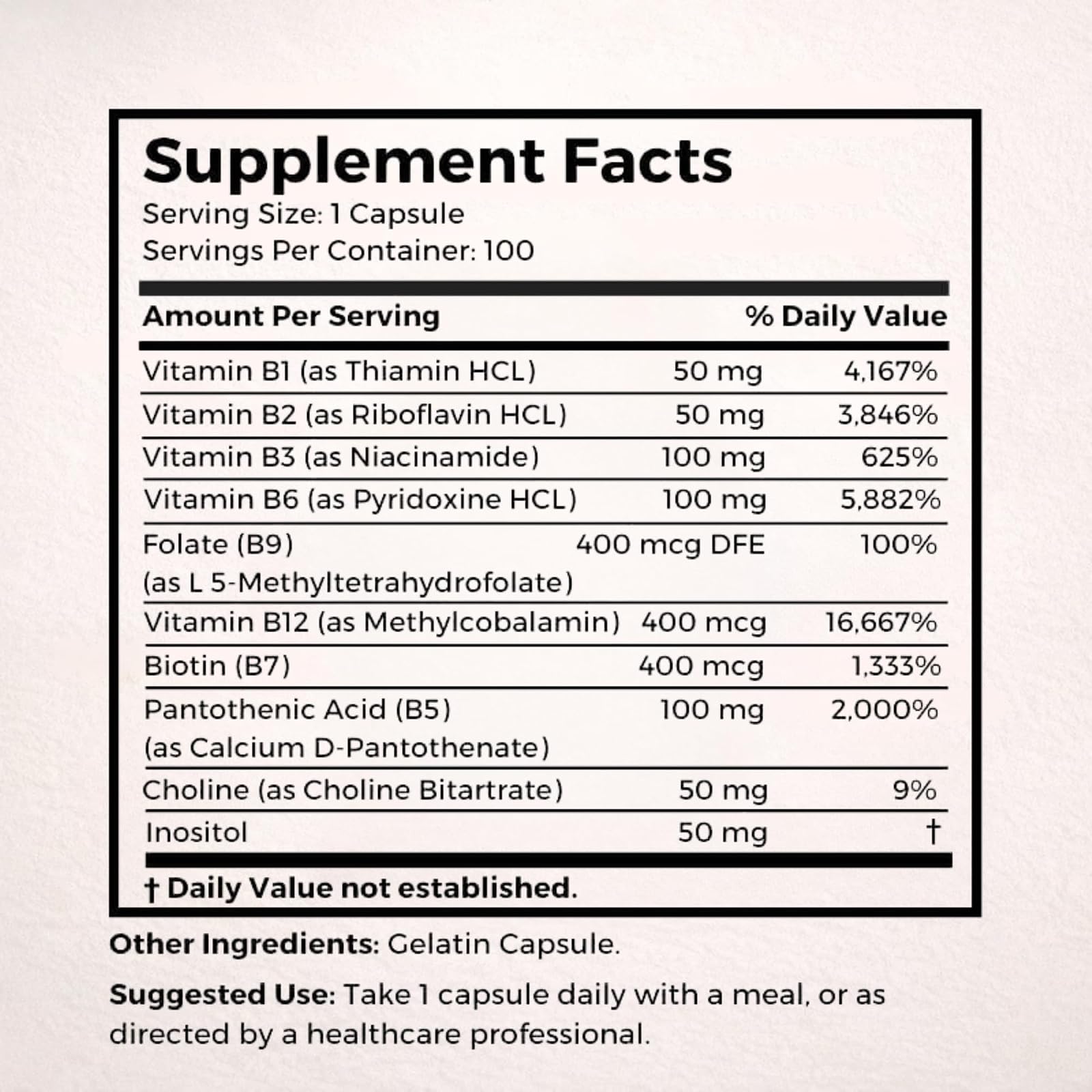 Dr Clark vitamin b complex capsules