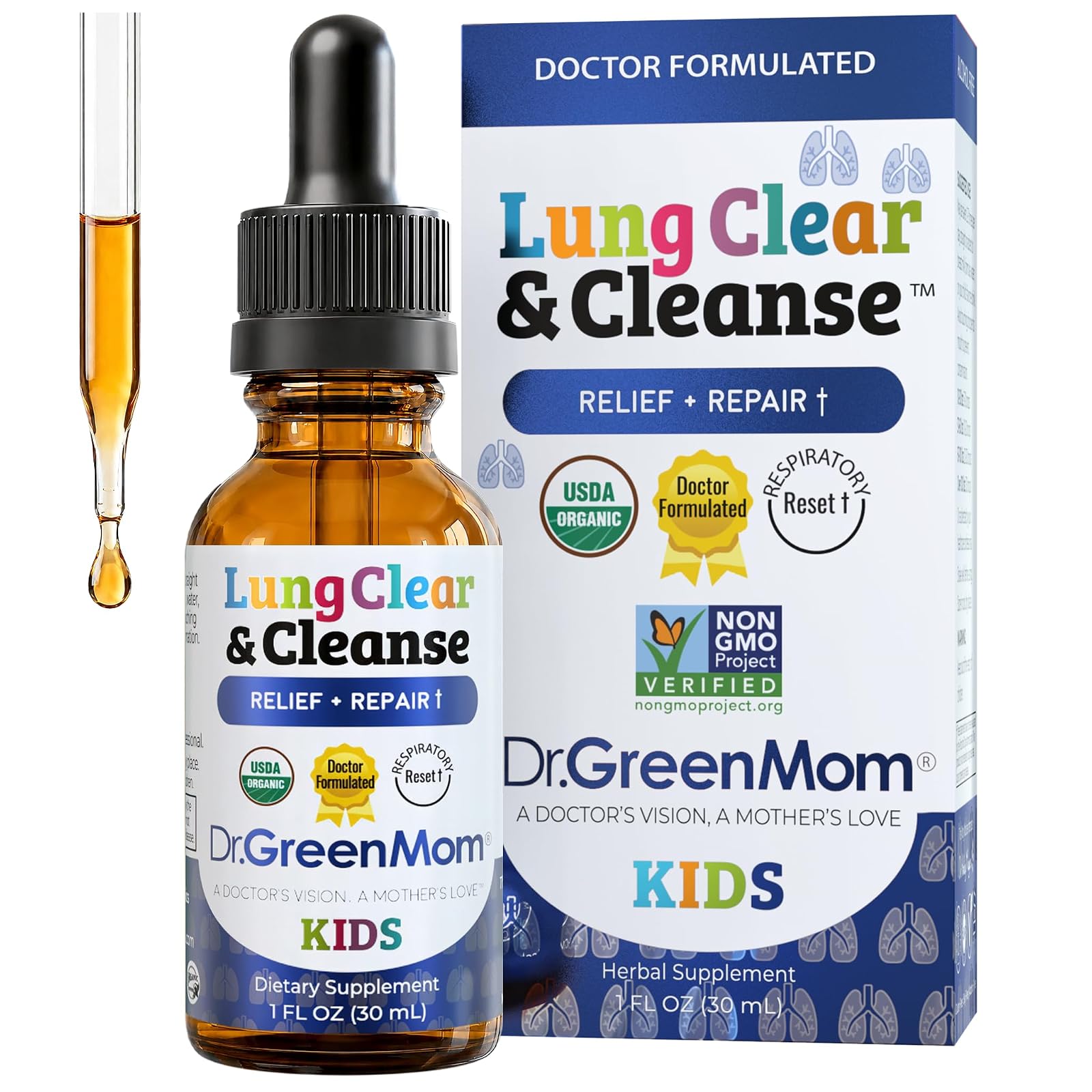 Dr Green Mom Mullein Drops for lung health