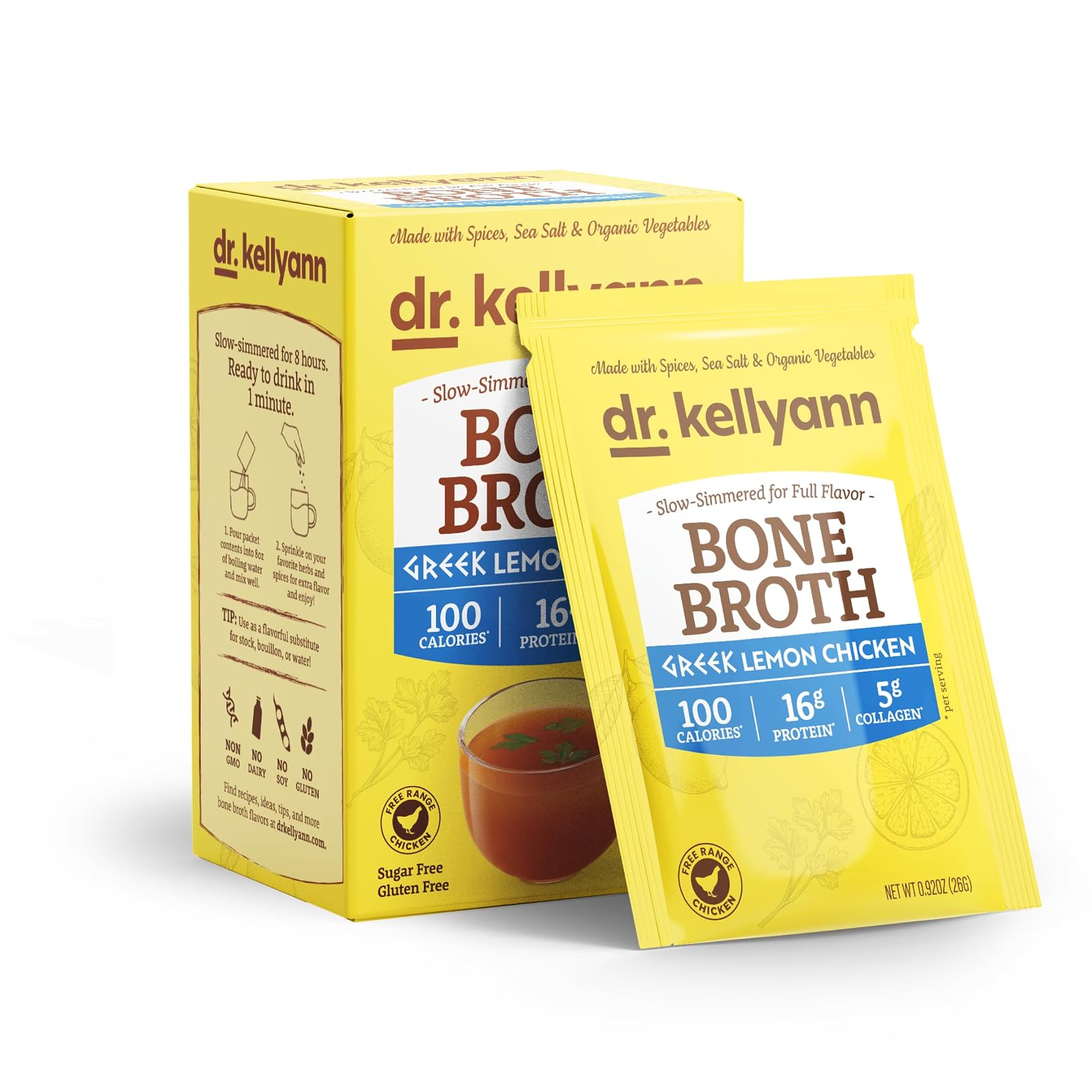 Dr. Kellyann Greek Lemon Bone Broth packets