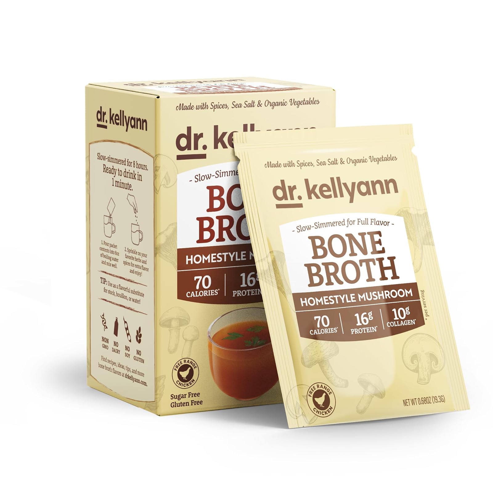 Dr. Kellyann Mushroom Bone Broth packets
