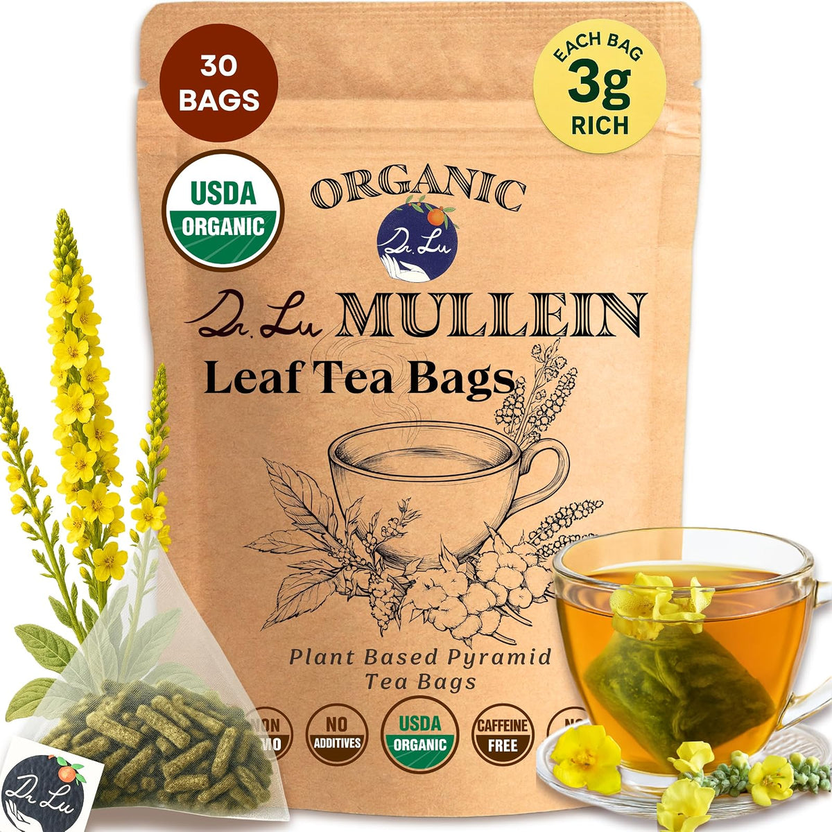Dr. Lu's herbal tea pyramid bags
