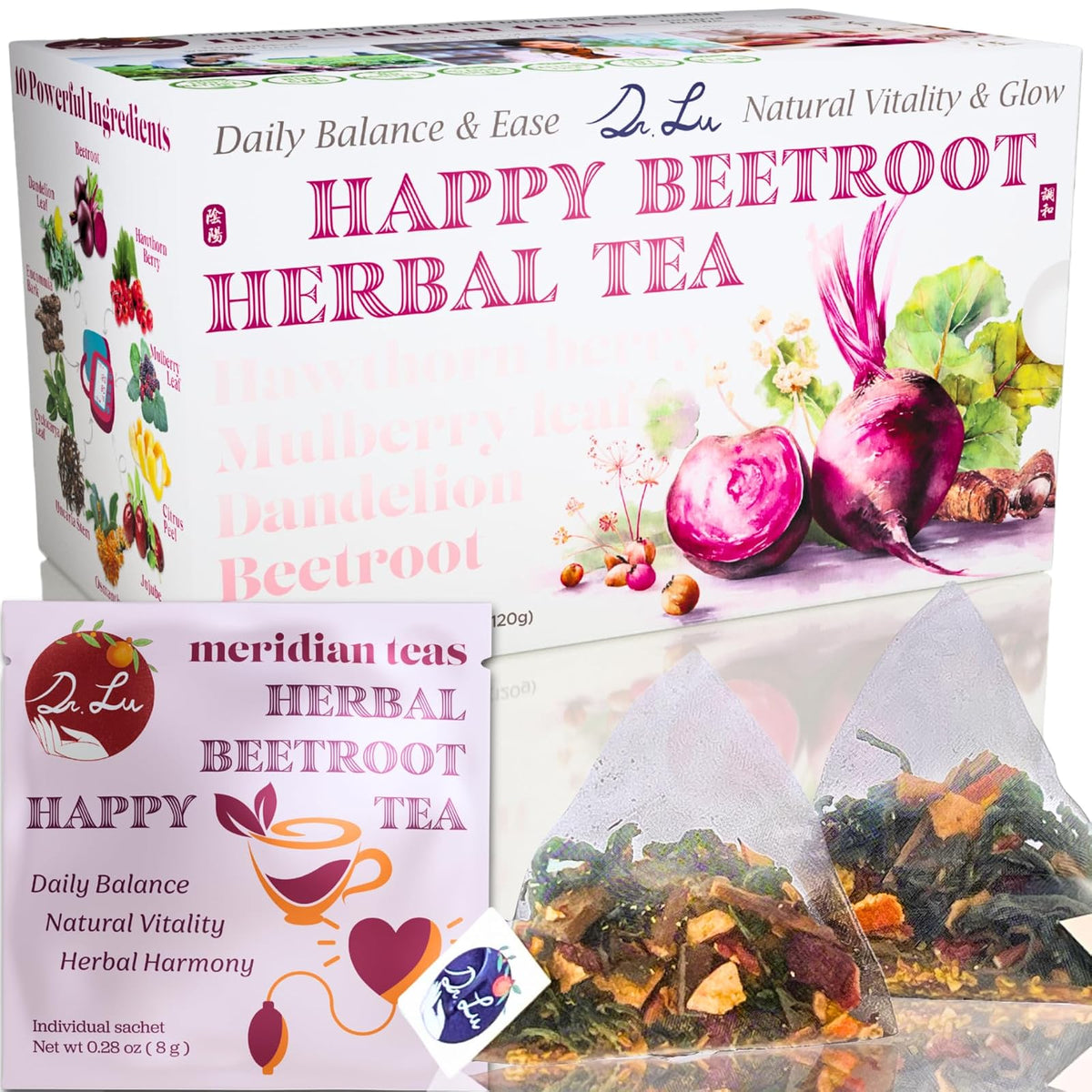 Dr. Lu's herbal tea pyramid bags