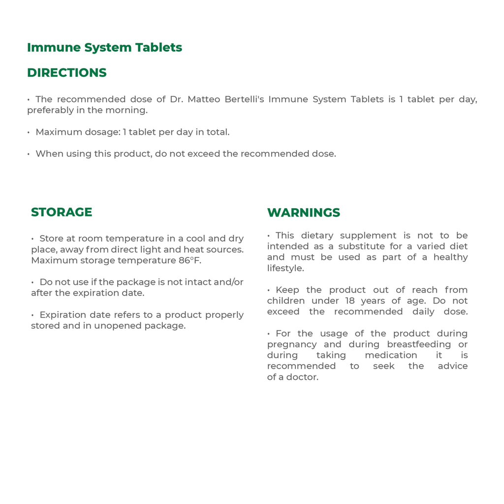 Dr. Matteo Bertelli's health supplement tablets
