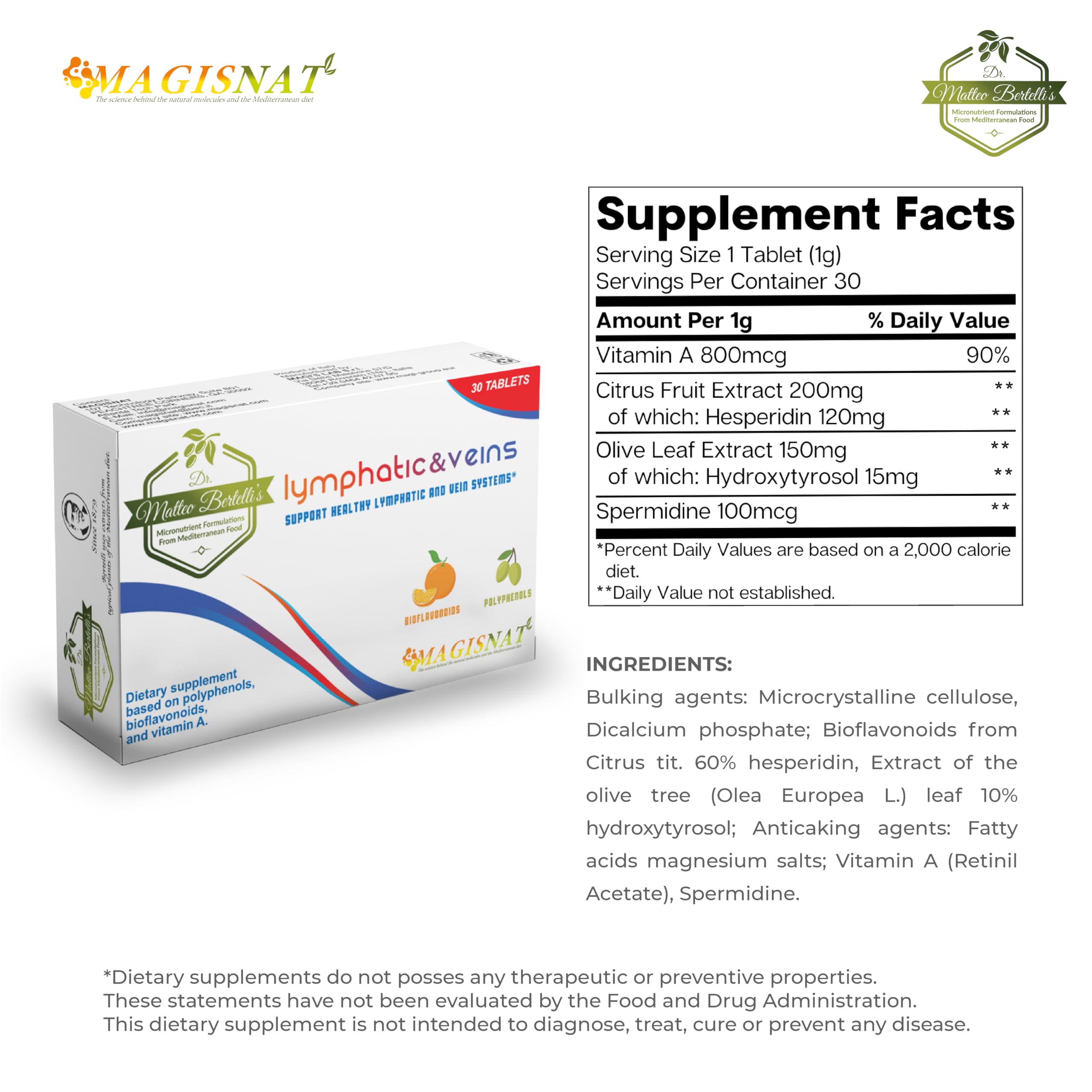 Dr. Matteo Bertelli's lymphatic support tablets