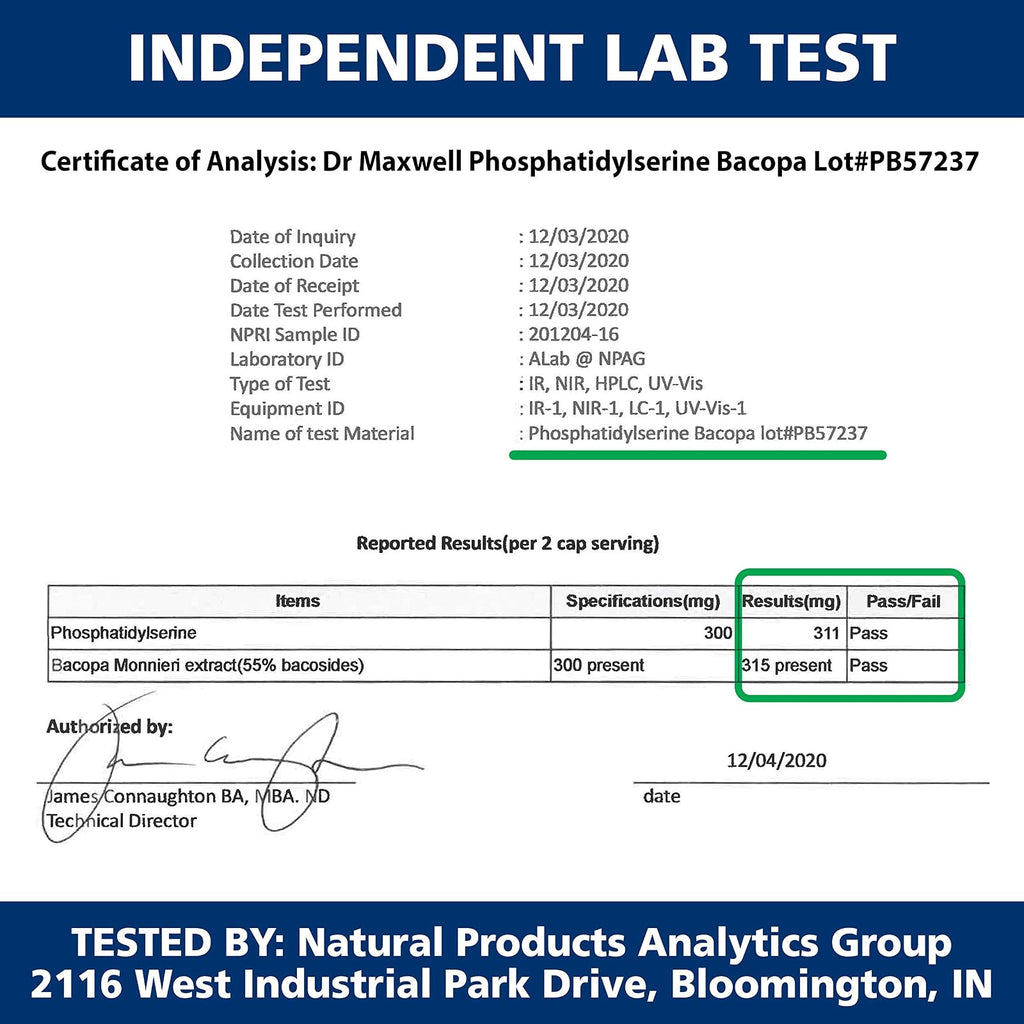 Dr. Maxwell 300 mg phosphatidylserine benefits